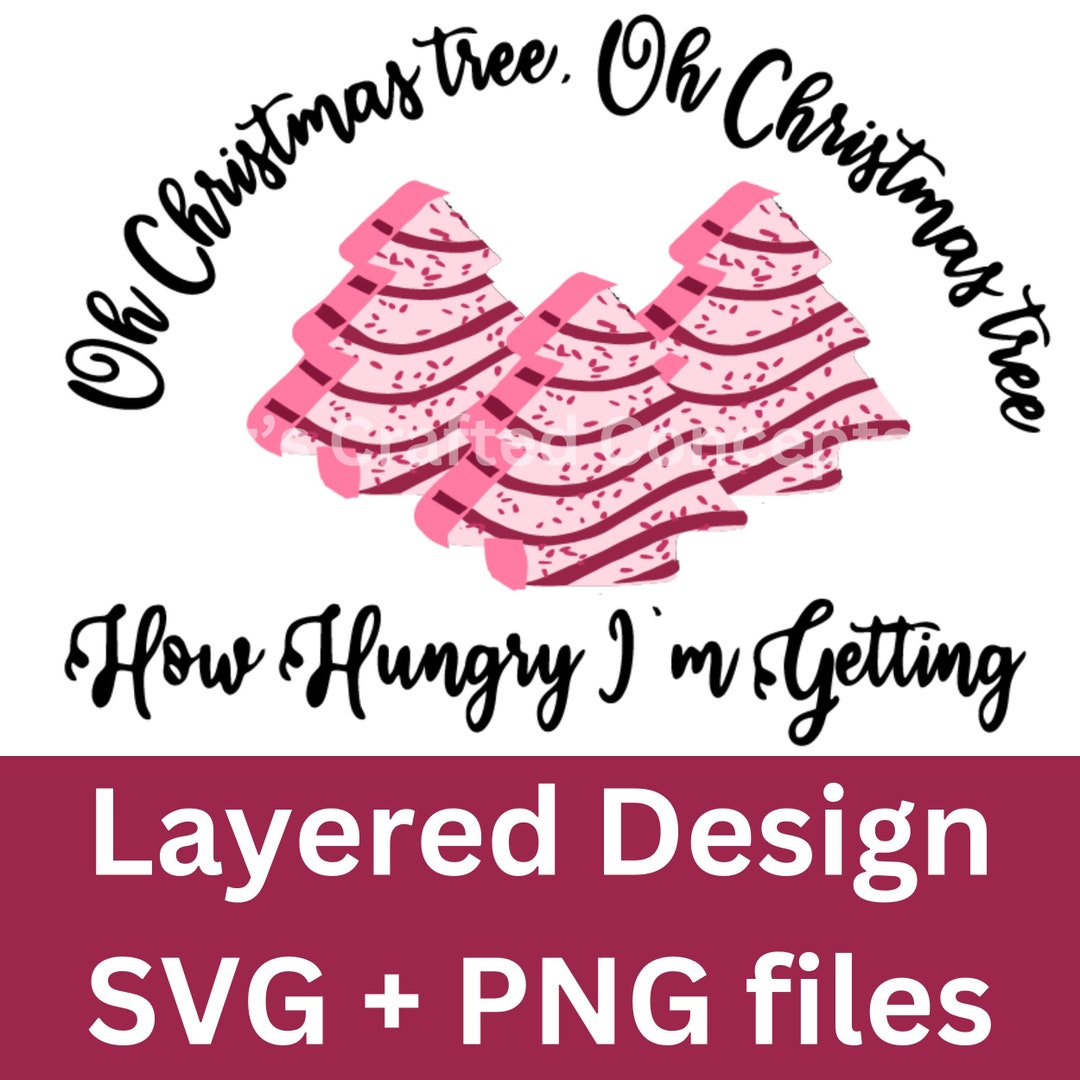 Pink Christmas Tree Cake Forest-svg-png-digital - Etsy