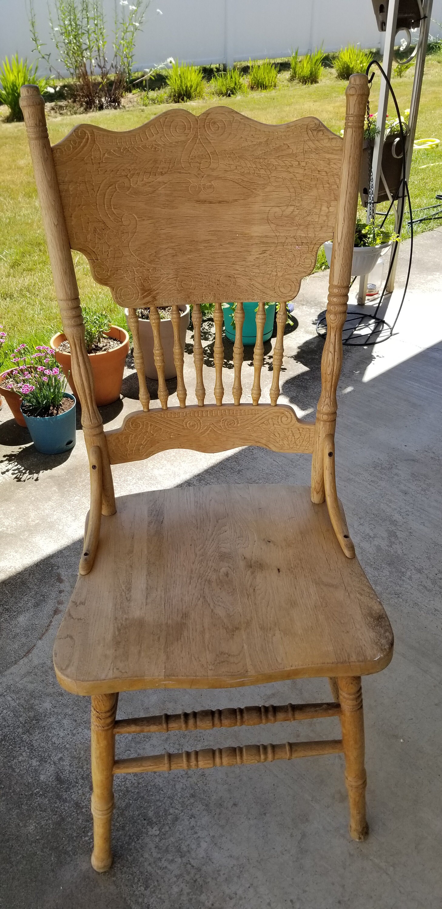 Colorful Hand Painted Spring Summer Chair With Sun Flower Motif ...