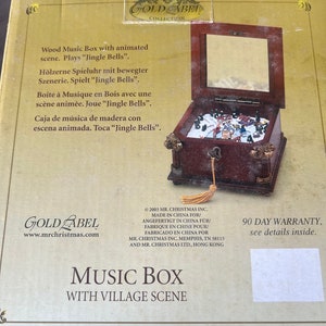 Gold Label Collection Music Box With Village Scene - Etsy
