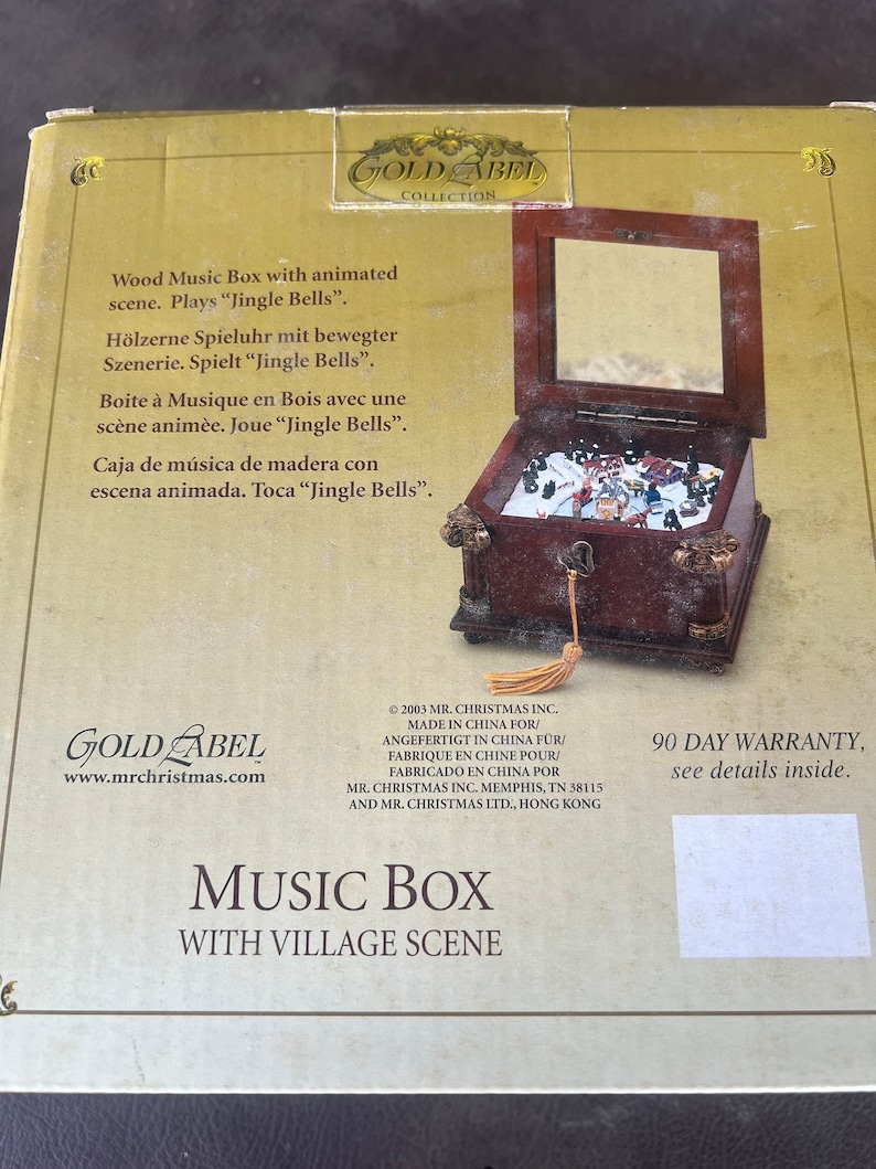 Gold Label Collection Music Box With Village Scene - Etsy