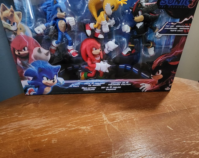 Sonic Hedgehog 3, Action Figures 4 Pack. Free Shipping. - Etsy