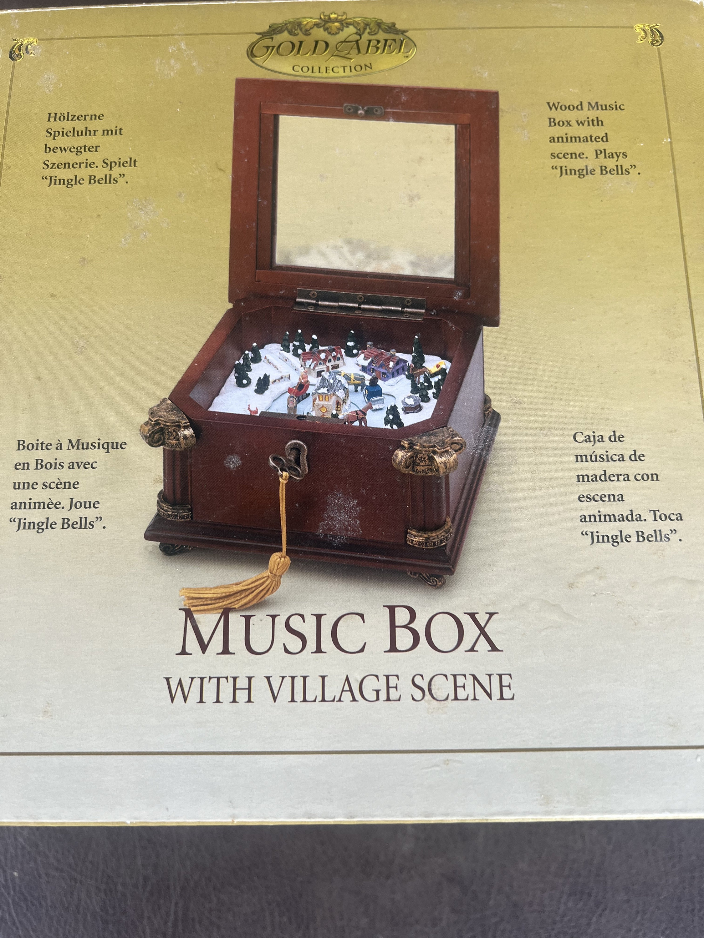 Gold Label Collection Music Box With Village Scene - Etsy