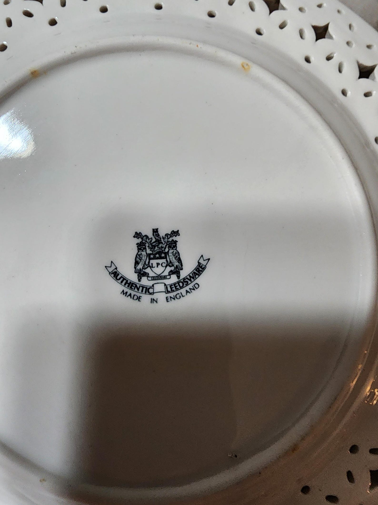 Authentic Leedsware Made in England . Pierced Creamware Plates. - Etsy