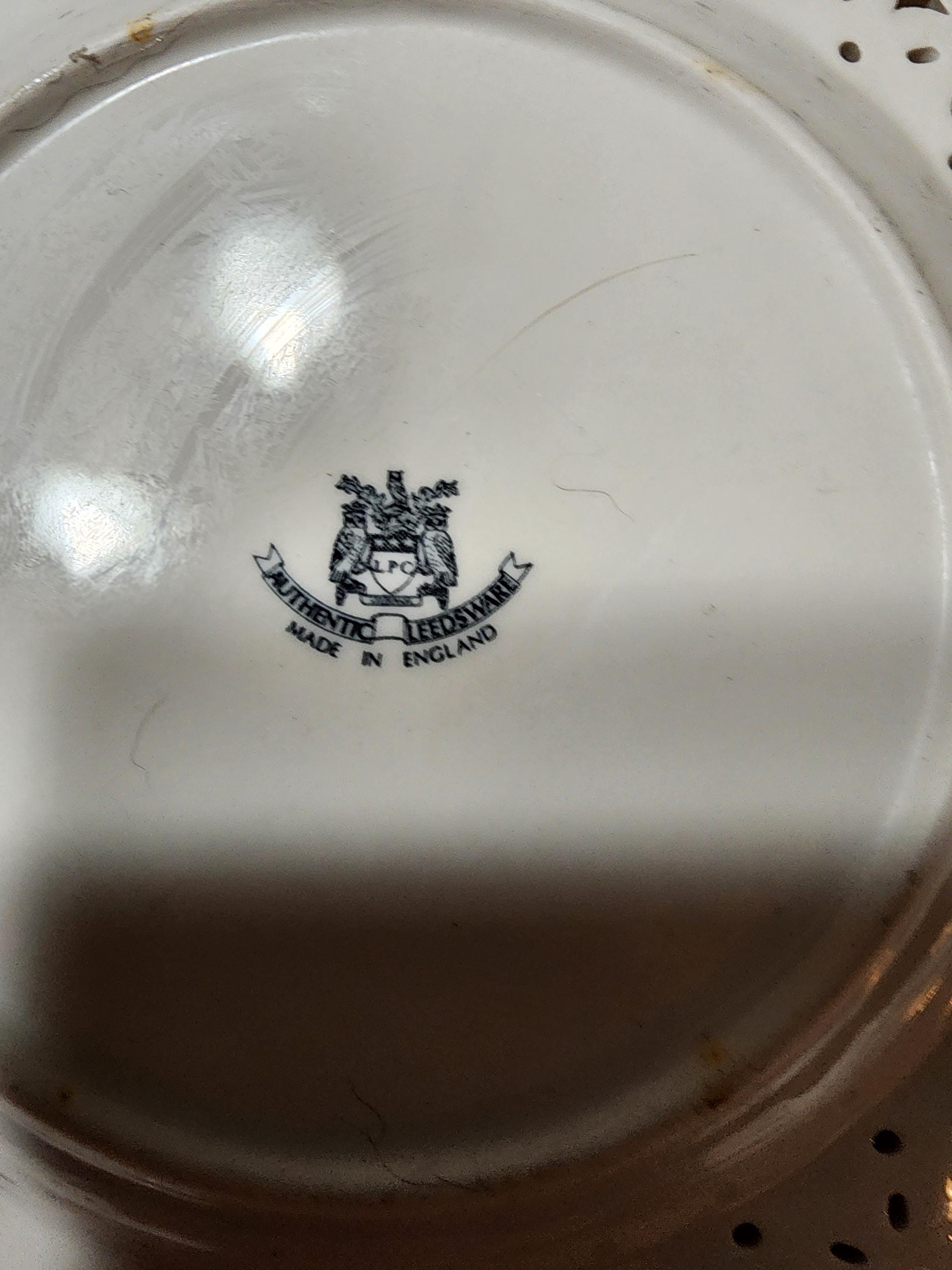 Authentic Leedsware Made in England . Pierced Creamware Plates. - Etsy