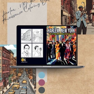 Harlem, New York: the Uptown Renaissance Adult Coloring Book Kids ...