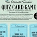 Etiquette Quiz Card Game for Kids (ages 8-12) (digital Download) - Etsy