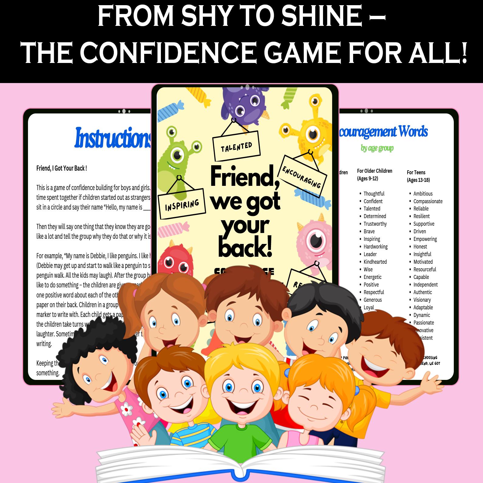 Confidence Building Icebreaker Game: Self-esteem Activity (printable ...