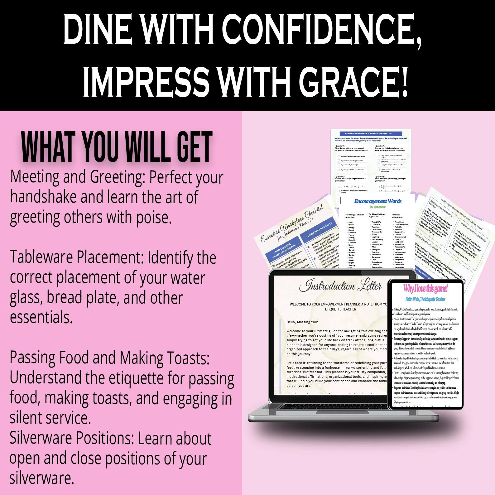 Dining in Style: the Ultimate 30-page Guide to Table Etiquette,polite ...