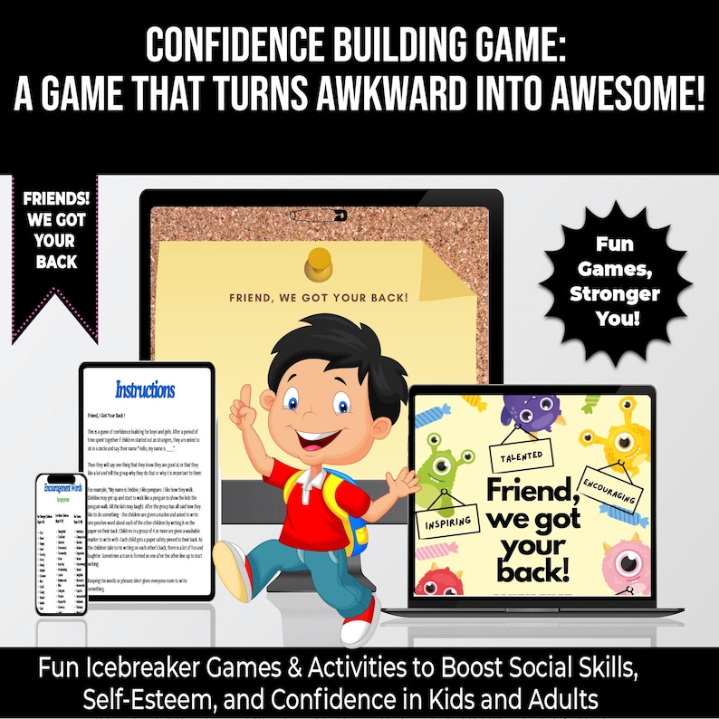 Confidence Building Icebreaker Game: Self-esteem Activity (printable ...