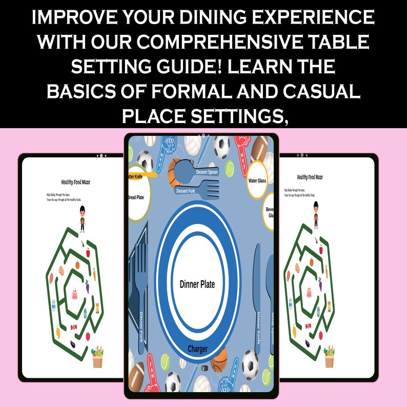 Sports Kids' Placemat: Norway Table Setting Etiquette (digital Download ...
