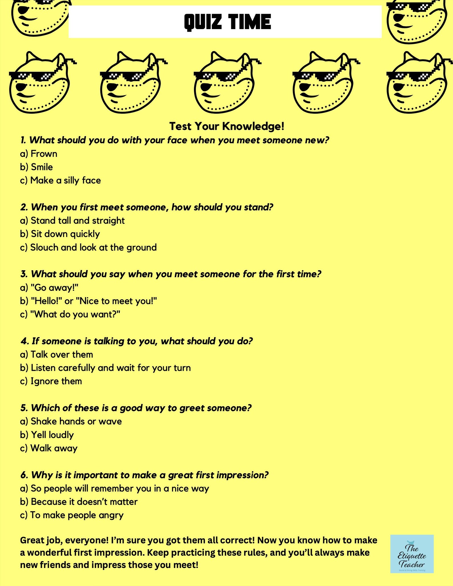 Good Manners Interactive Game: Social Etiquette for Kids (downloadable ...
