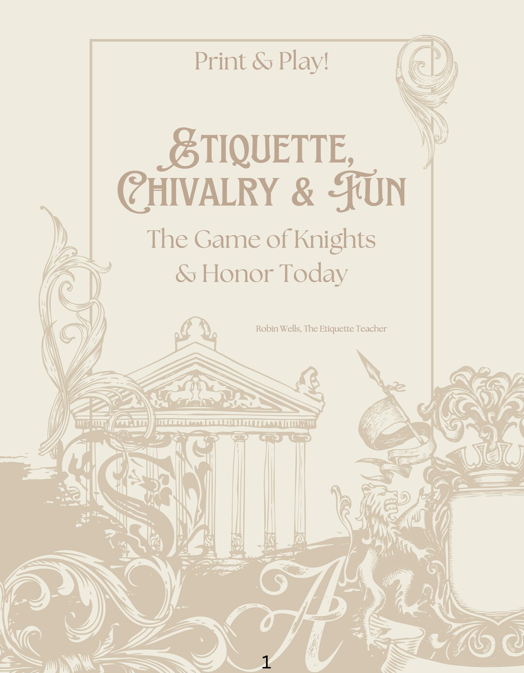 Modern Knights Game Chivalry Challenge Read Story, Print Game Cards ...