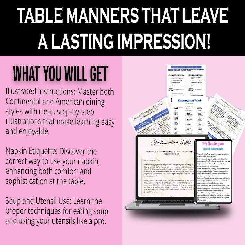 Table Etiquette Guide: Formal Dining Manners (30-page PDF) - Etsy