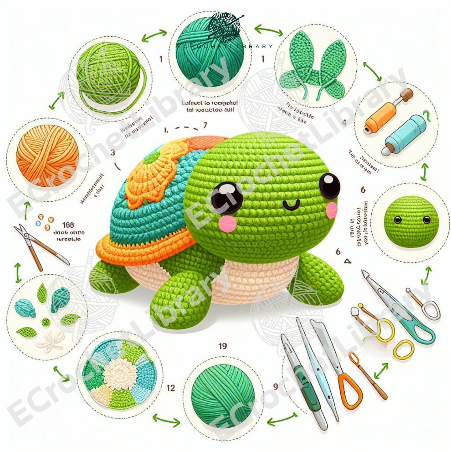 Explore Our Adorable Crochet Turtle Pattern Handcrafted With Love, This ...