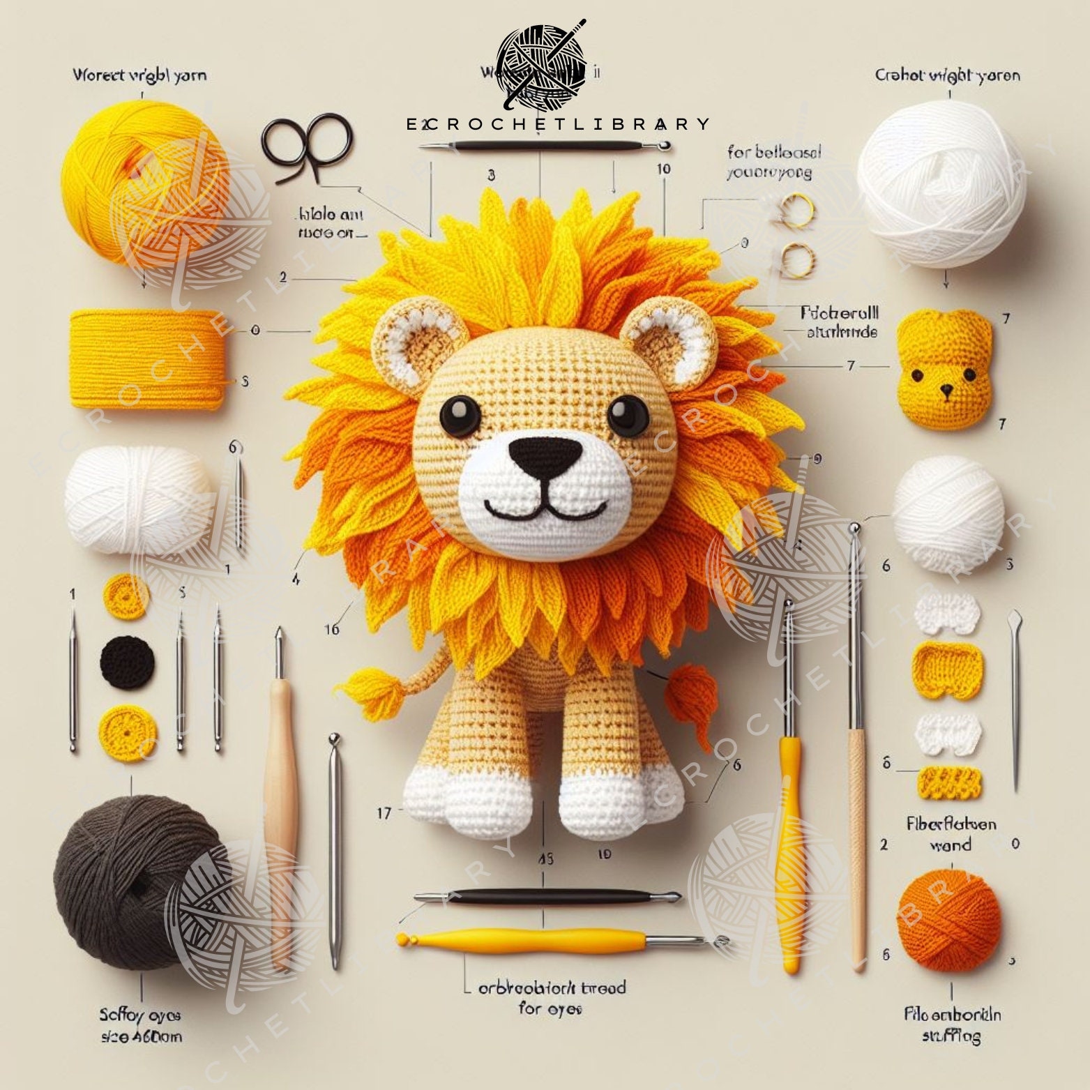 Explore Our Adorable Crochet Lion Pattern Handcrafted With Love, This ...