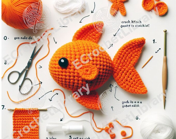Explore Our Adorable Crochet Gold Fish Pattern! Handcrafted With Love ...