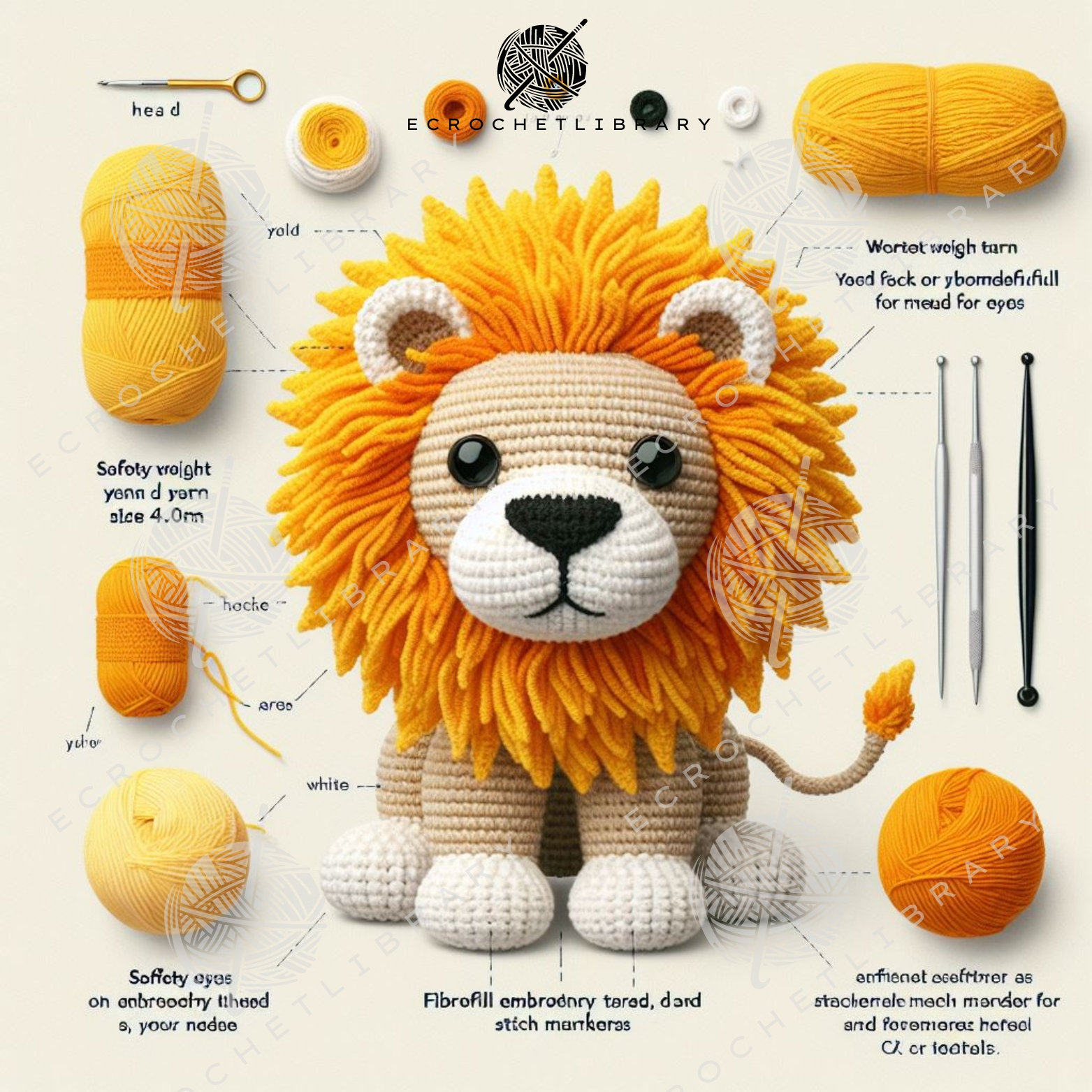Explore Our Adorable Crochet Lion Pattern Handcrafted With Love, This ...
