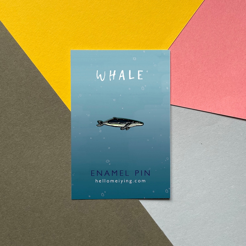 Whale Enamel Pin Etsy