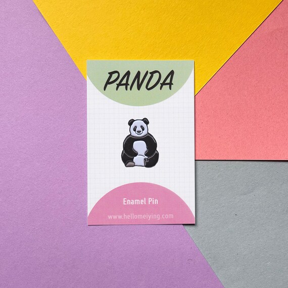 Panda Enamel Pin Badge - Etsy
