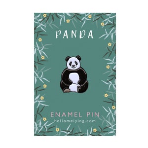 Panda Enamel Pin Badge - Etsy