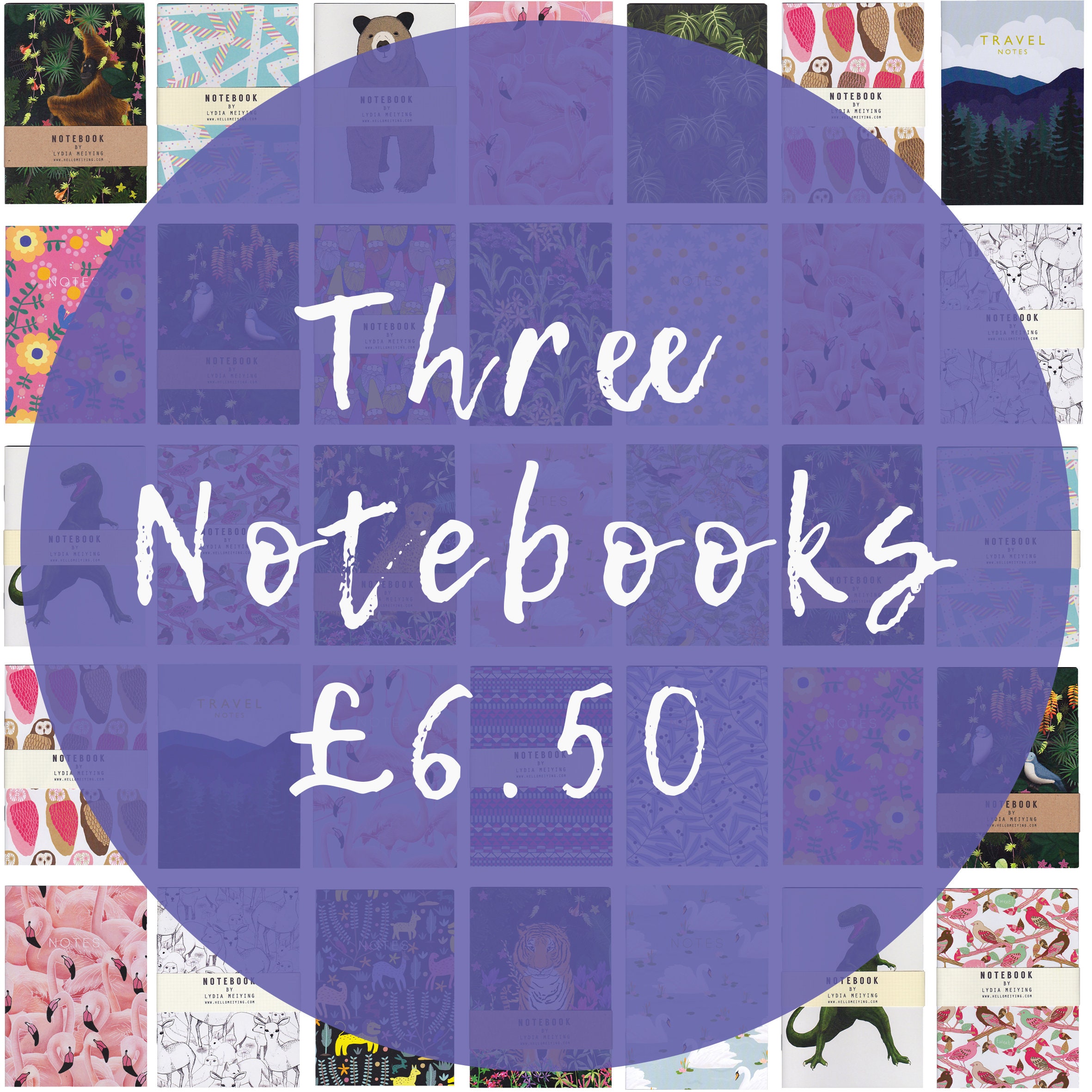 Offer! Pack of Three Mini Notebooks, Choose From Your Favourite Designs ...