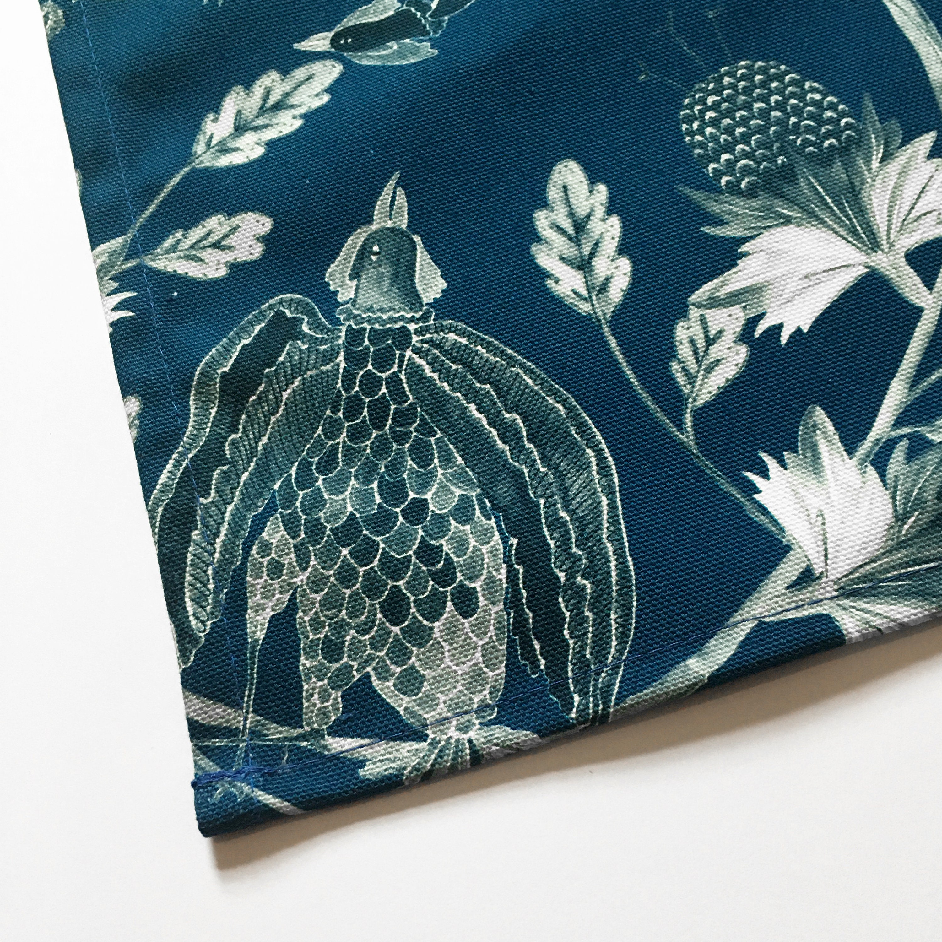 Emperor's Garden cobalt Tea Towel | Etsy