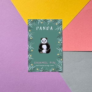 Panda Enamel Pin Badge - Etsy