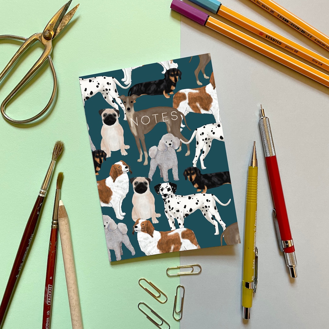 A6 Mini Notebook - Dogs - Etsy