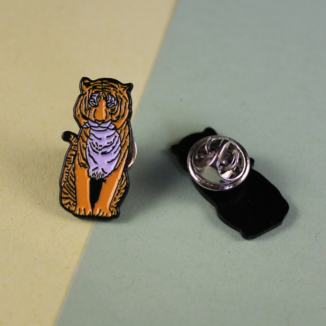 Tiger Enamel Pin Badge | Etsy
