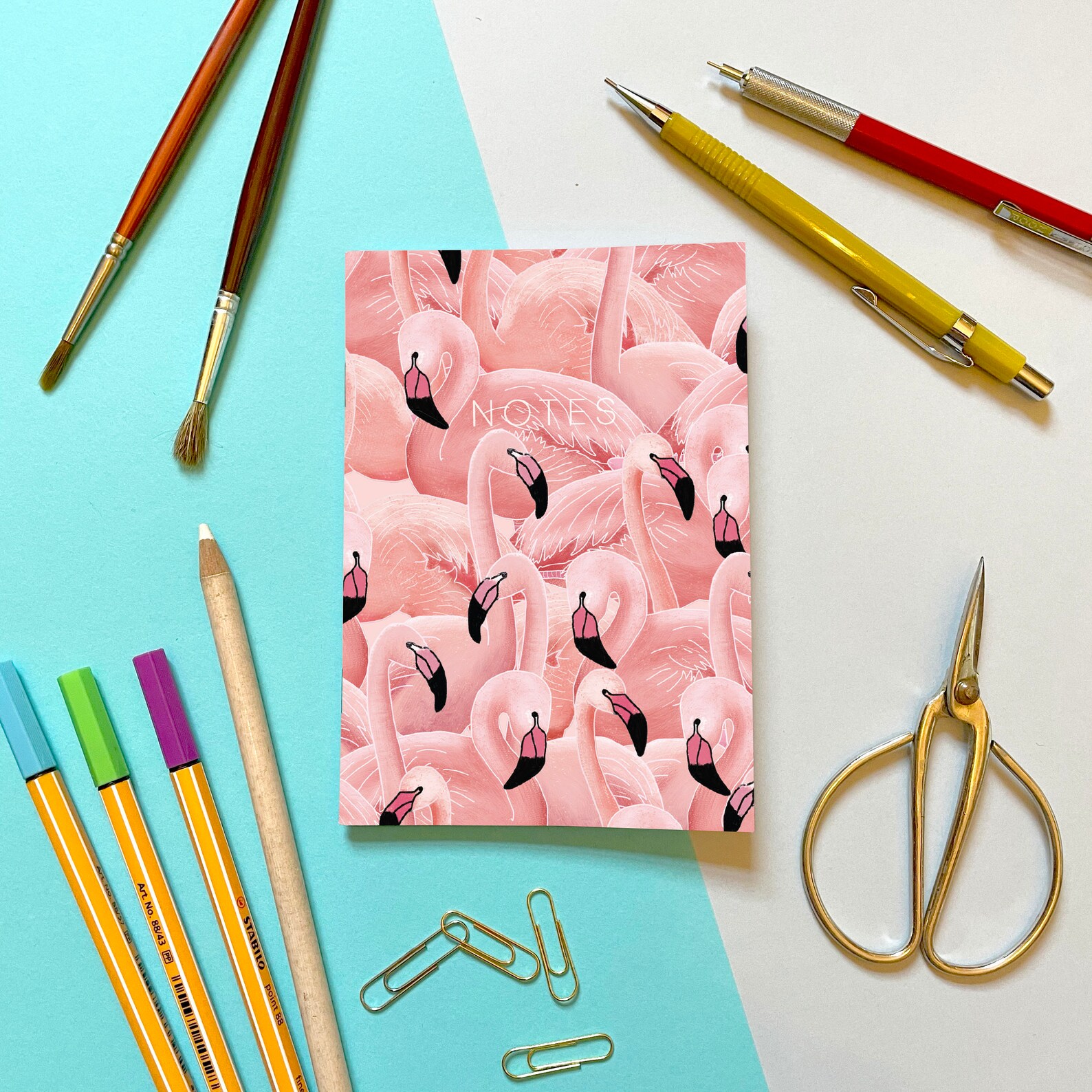 A6 Mini Notebook A Flamboyance of Flamingos Decorated With - Etsy