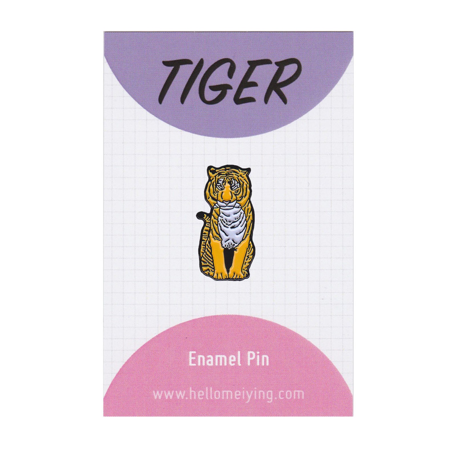 Tiger Enamel Pin Badge | Etsy