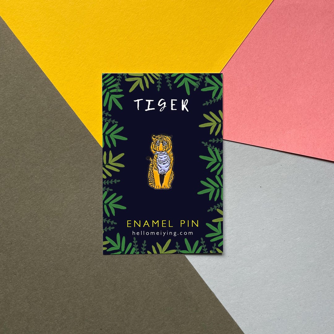 Tiger Enamel Pin Badge - Etsy