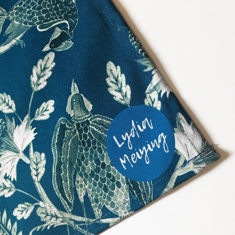 Emperor's Garden cobalt Tea Towel - Etsy