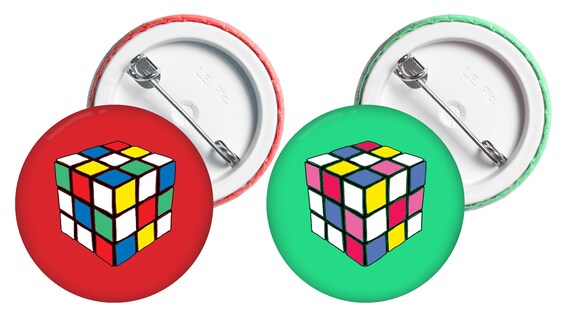 38mm Button Badge Rubix Assorted Colours Available | Etsy