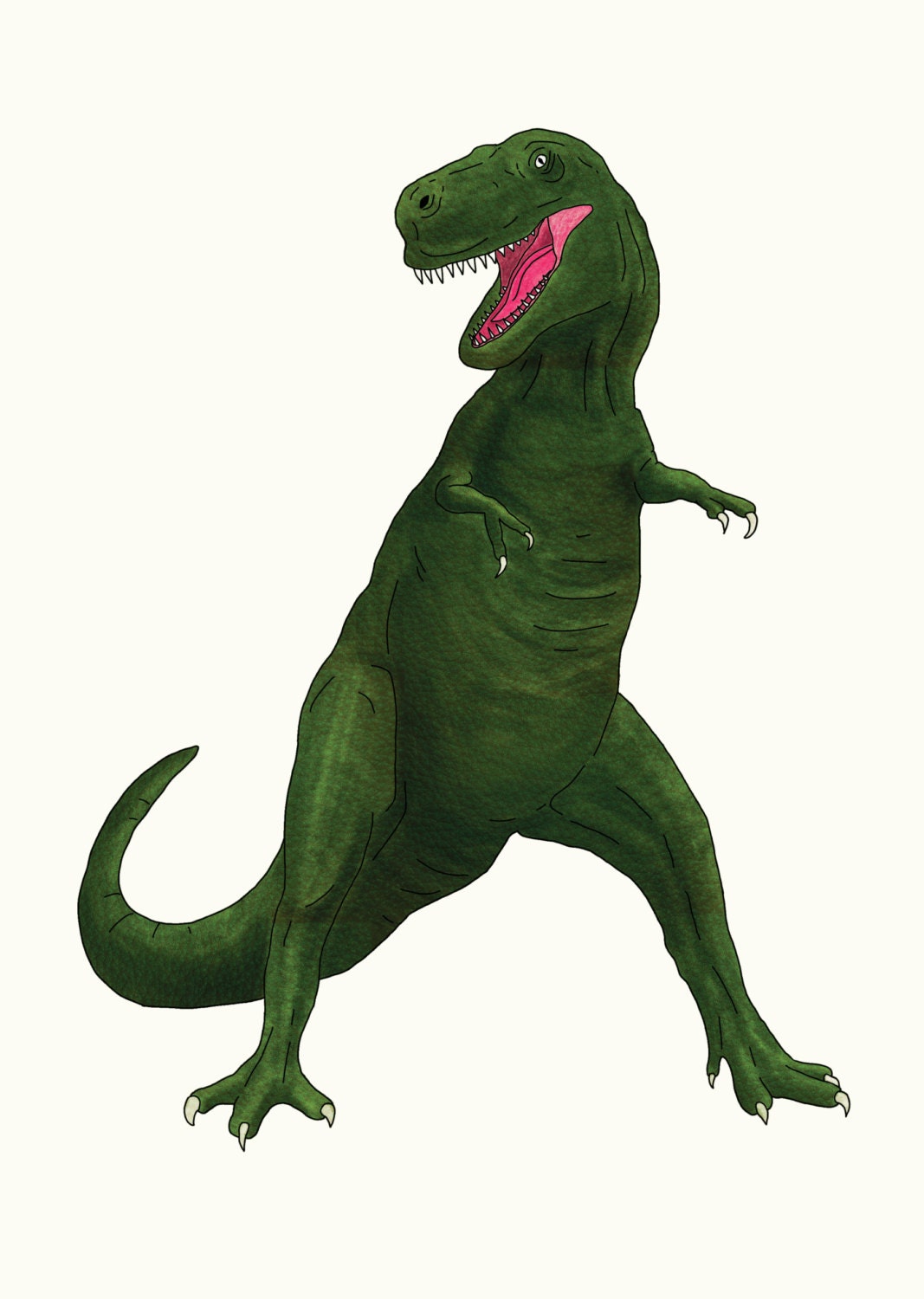 A4 / A3 Heavy Weight Digital Print T Rex Dinosaur - Etsy