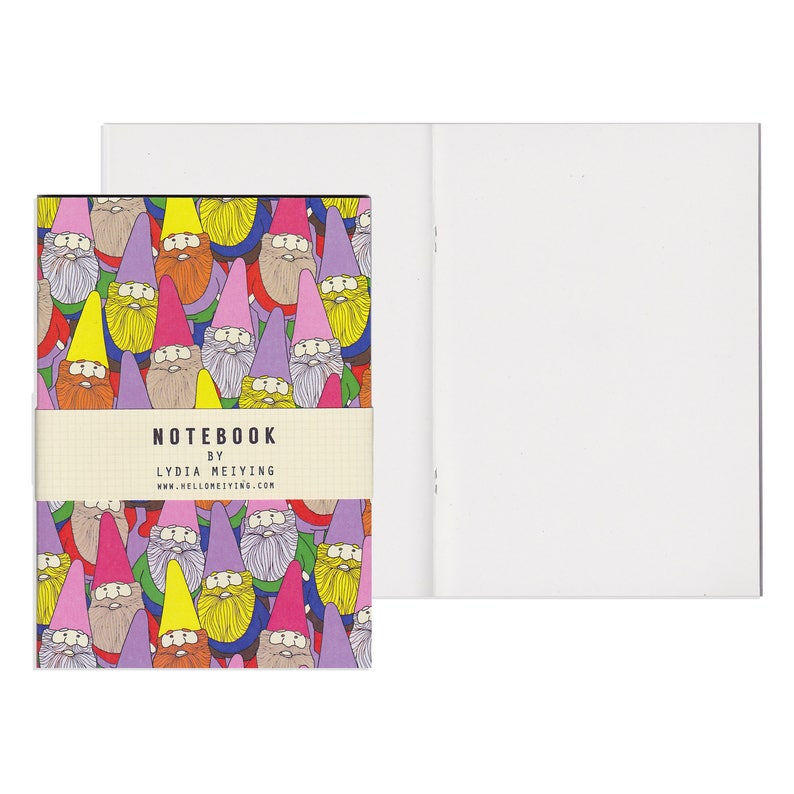 A6 Mini Notebook Mister Gnome a Colourful Pattern of - Etsy