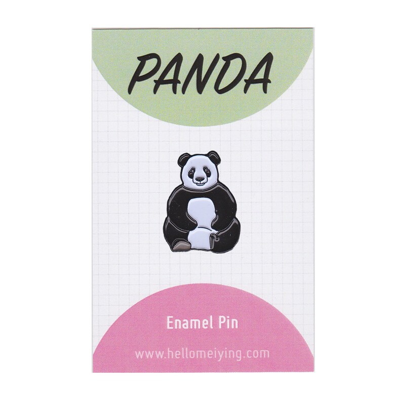 Panda Enamel Pin Badge | Etsy