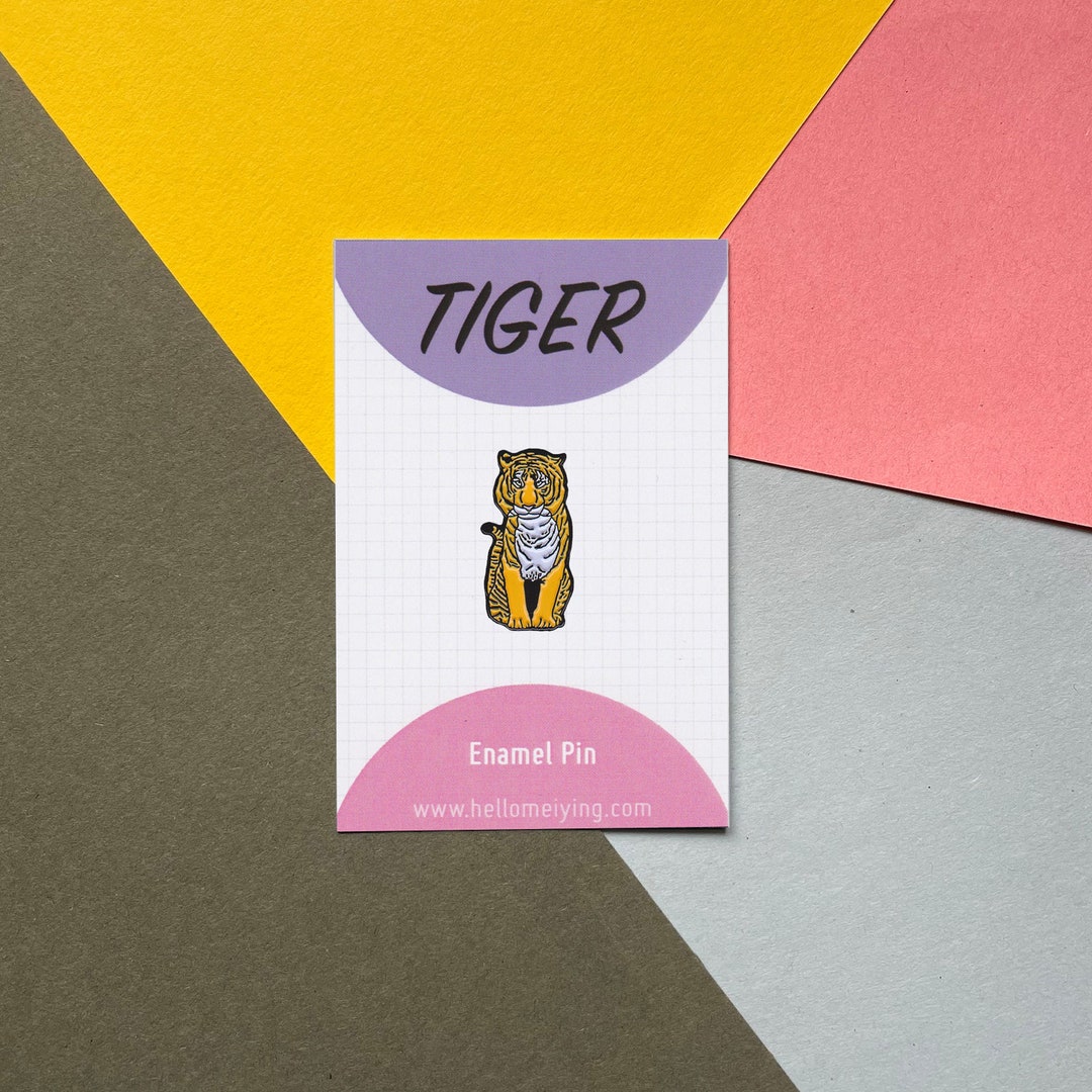 Tiger Enamel Pin Badge - Etsy