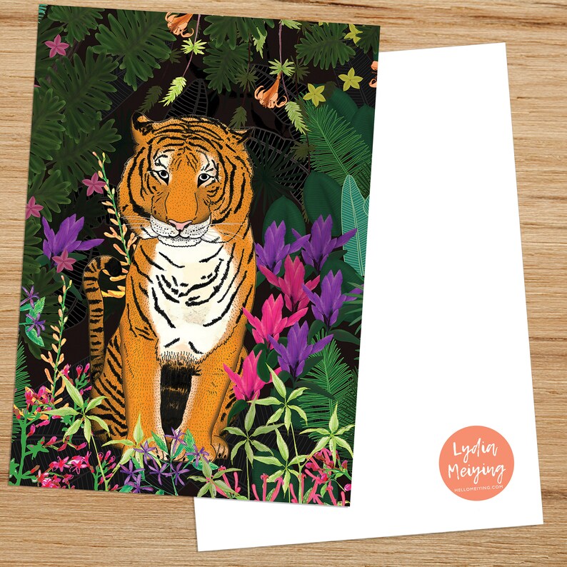 Postcard Jungle Tiger - Etsy