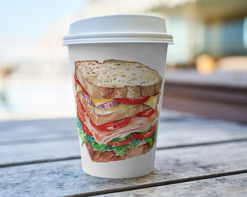 Delicious Sandwich Watercolor Clipart High-quality SVG Designs ...