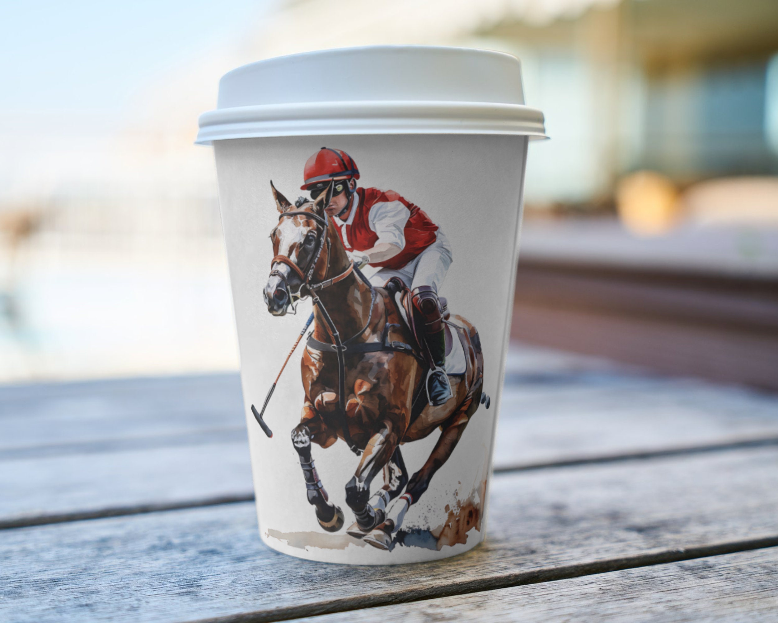 Playing Polo Customizable Watercolor SVG Clipart Hand-painted Versatile ...