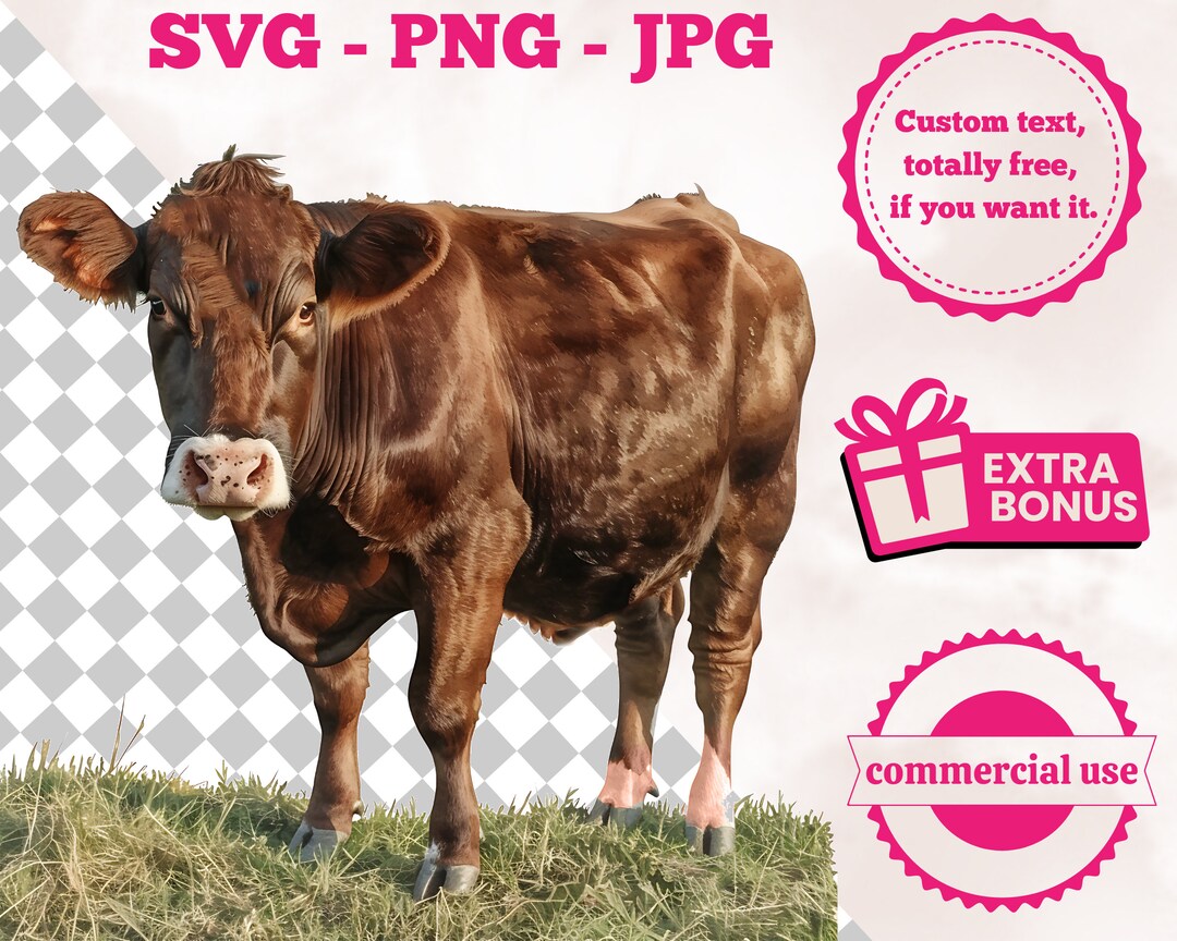 Dexter Cow Customizable Watercolor SVG Clipart Hand-painted Versatile ...