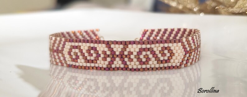 Narrow Beaded Bracelet Pattern, Odd Count Peyote Stitch Pattern, DIY ...