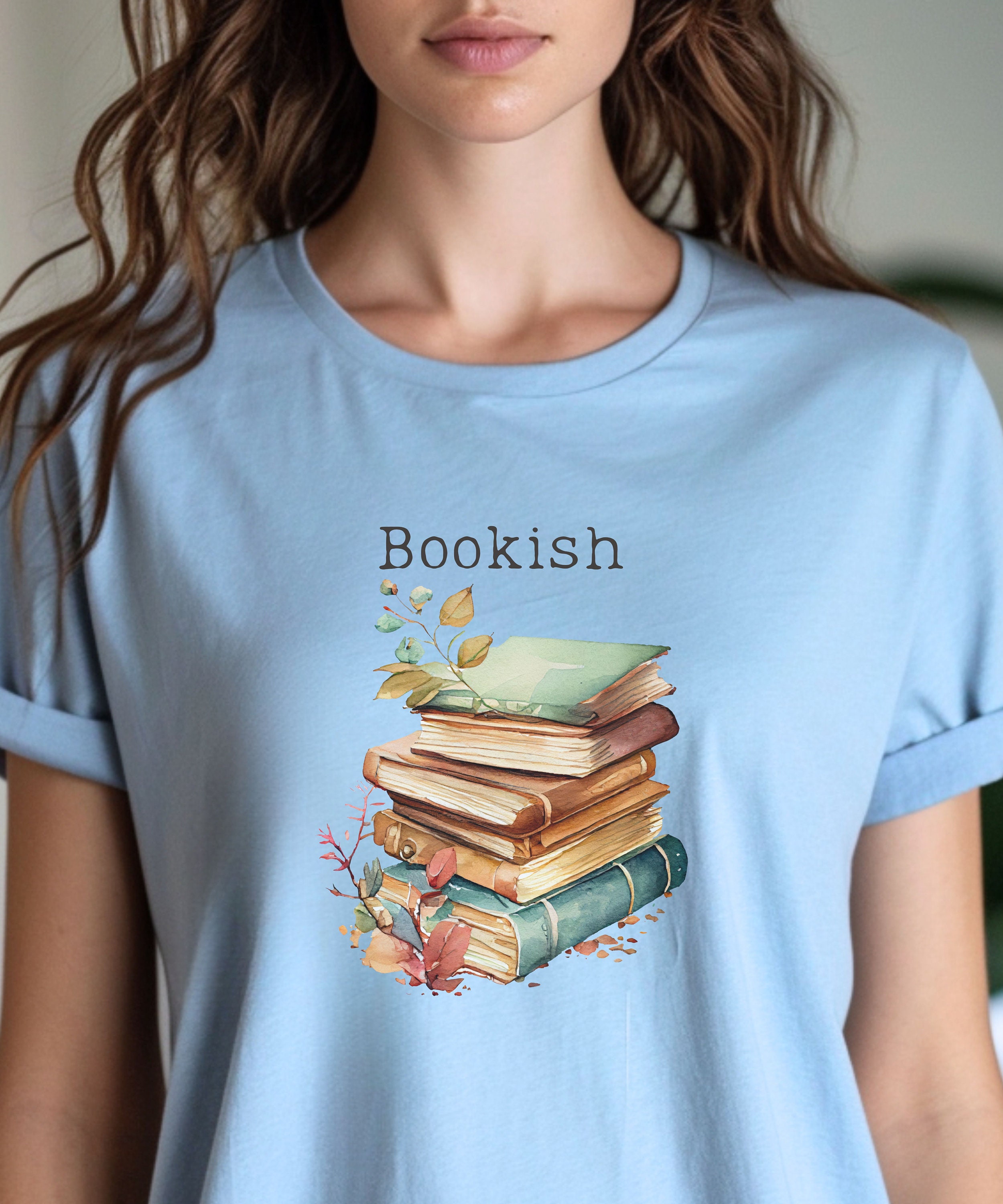 Bookish Stack of Books Graphic T-shirt, Gift for Avid Reader, Always ...