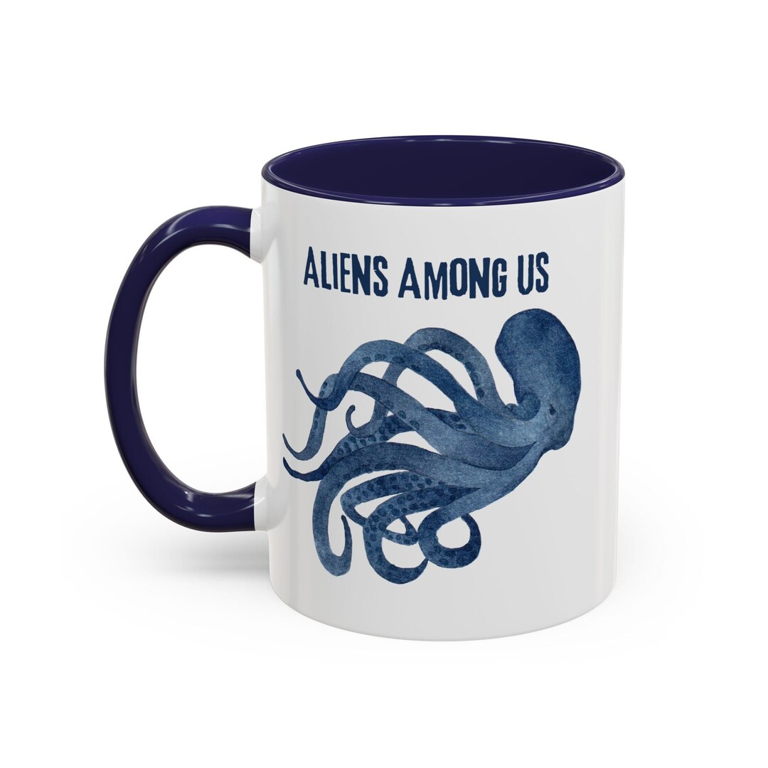 Mug, Octopus Alien Coffee Cup, Unique Sea Creature Design, 11oz, 15oz ...