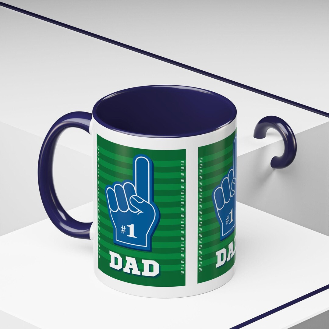 Number 1 Dad Mug, Best Dad Gift, Football Lover, Mug Present Idea ...