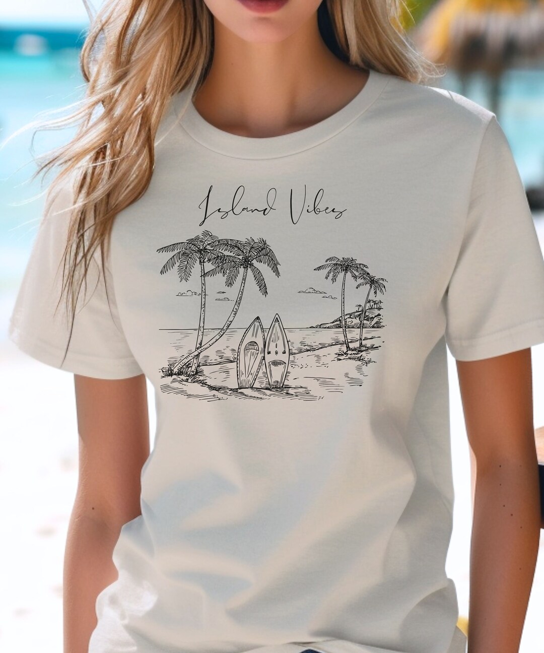 Island Vibes Graphic T-shirt: Unisex Tropical Beach Tee - Etsy