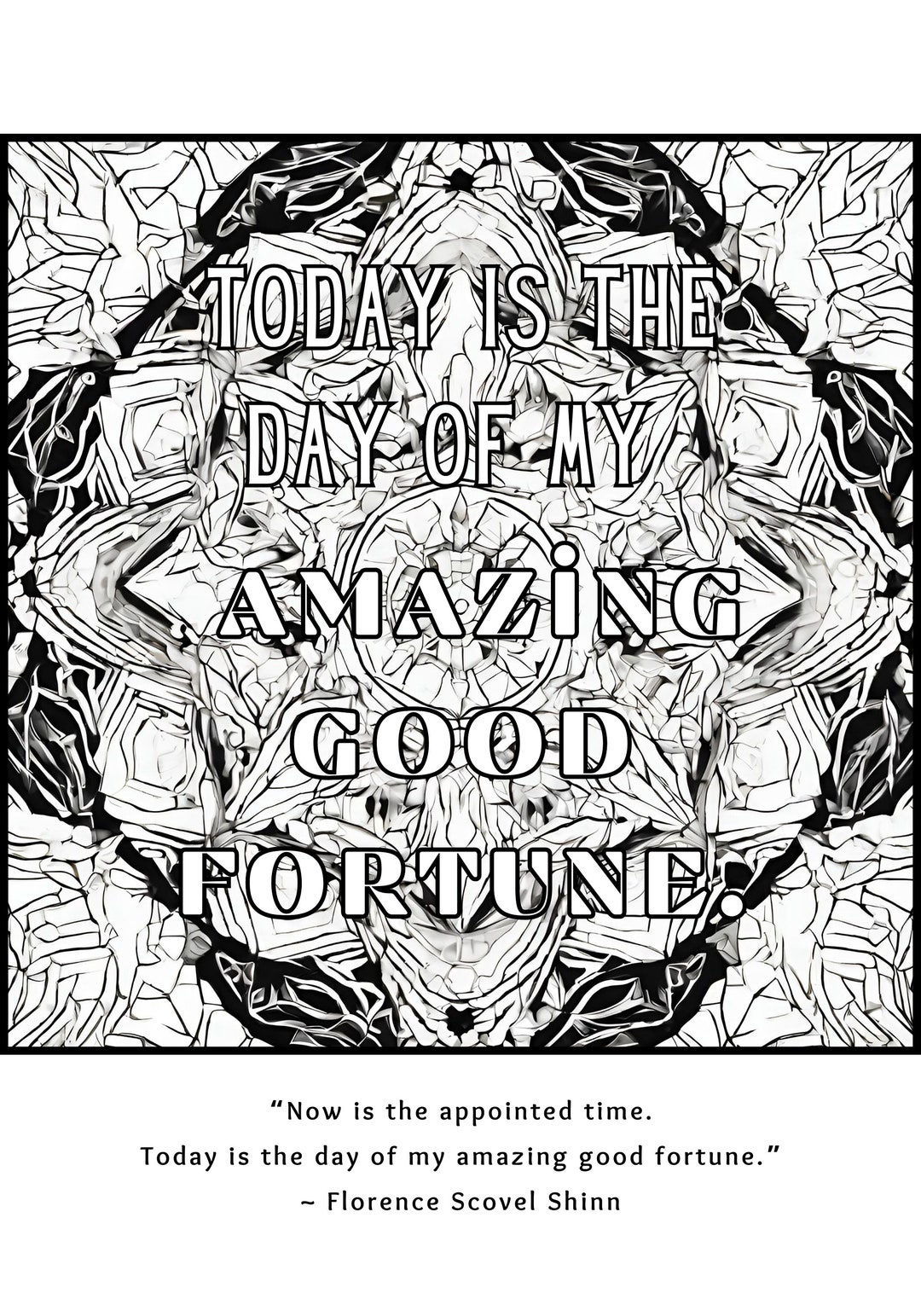 Manifestation Quotes Adult Coloring Pages From Florence Scovel Shinn 5 ...