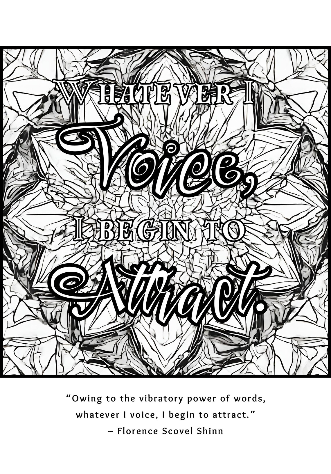 Manifestation Quotes Adult Coloring Pages From Florence Scovel Shinn 5 ...