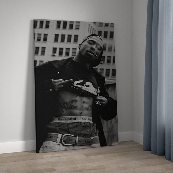 Black and White Print Tupac - Etsy